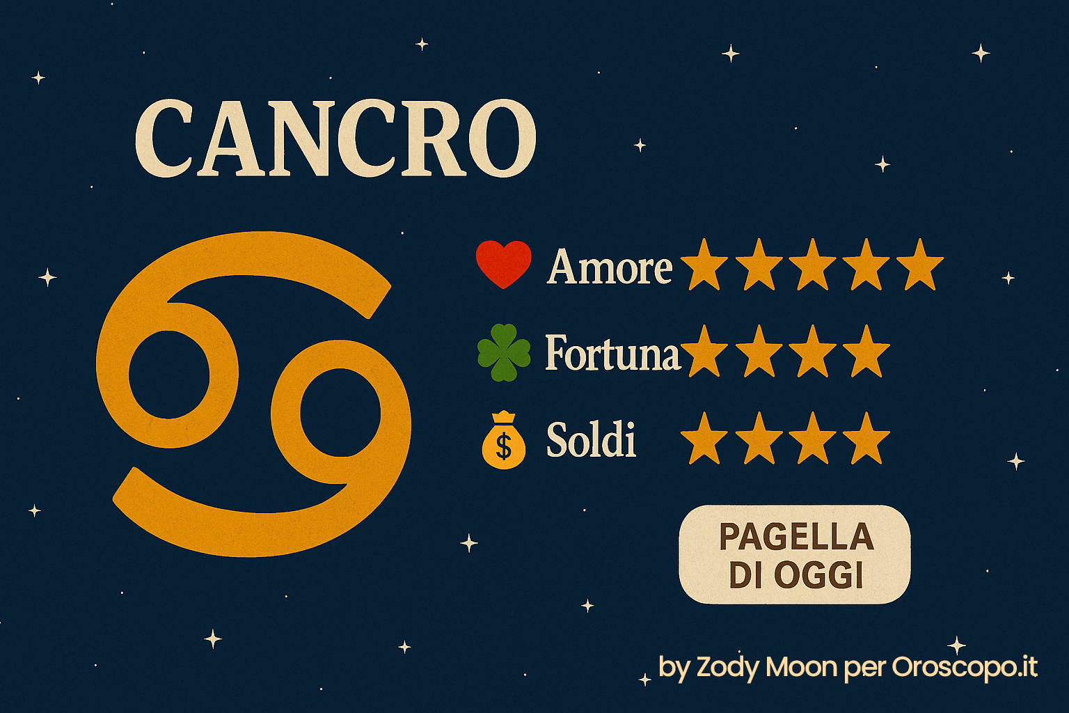 Cancro, oggi il cielo ti sorprende: nuove scintille in amore e una ...